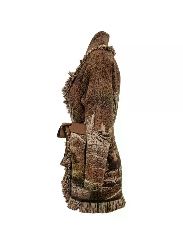 Alanui Wild West Fringed Cardigan-coat