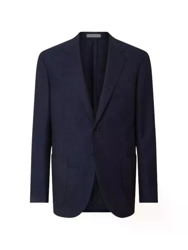 Corneliani Twill-weave Notched-lapels Blazer - Blue