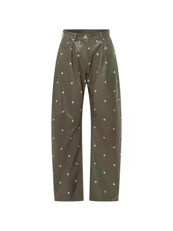 Stella McCartney Stud-embellished Trousers - Green