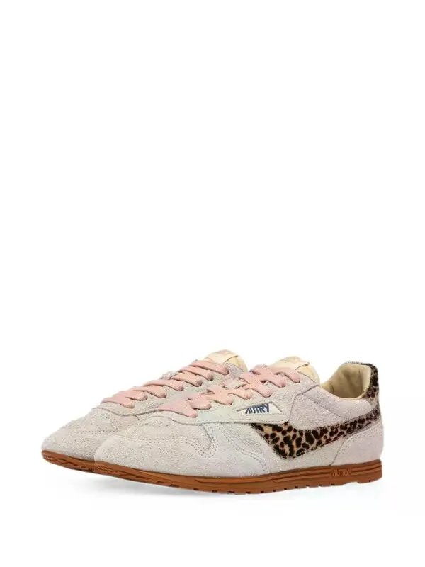 AUTRY Reelwind Low Leopard-print Suede Sneakers - Grey