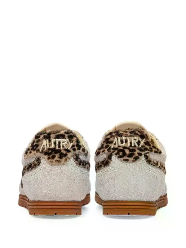 AUTRY Reelwind Low Leopard-print Suede Sneakers - Grey