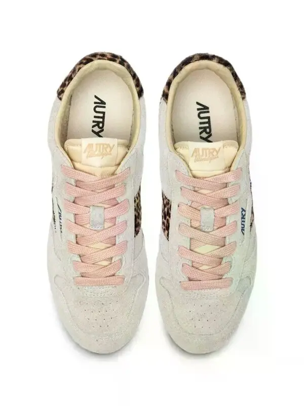 AUTRY Reelwind Low Leopard-print Suede Sneakers - Grey