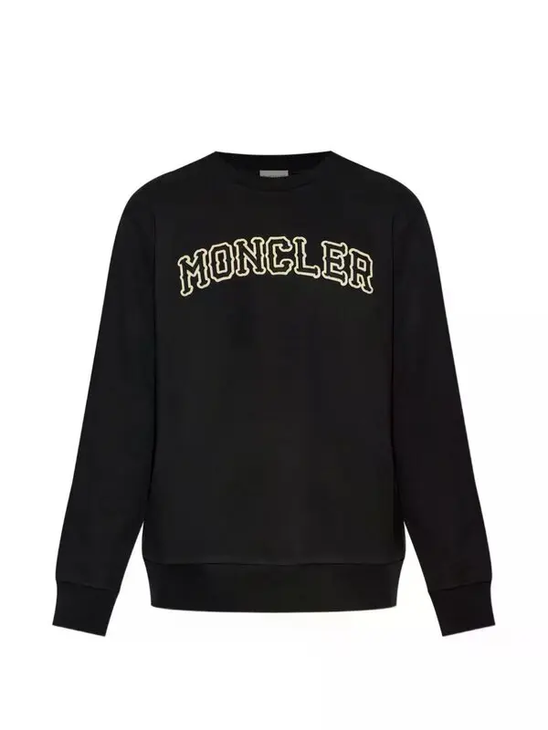 Moncler Embroidered Logo Sweatshirt - Black