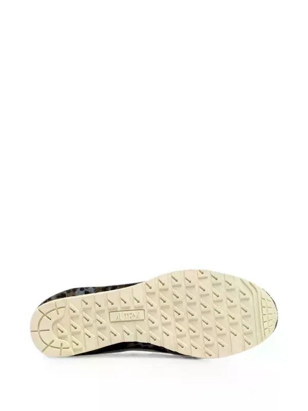 AUTRY Windspin Low Leopard-print Pony-hair Sneakers - Grey