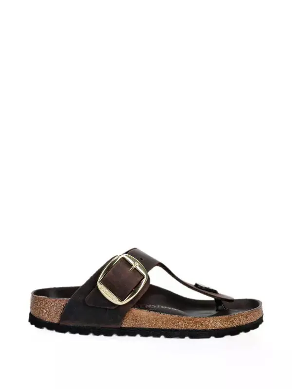 BIRKENSTOCK Gizeh Big Buckle Leather Sandals - Brown
