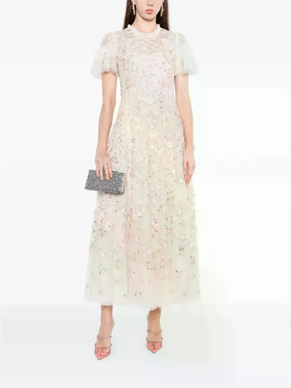 NEEDLE & THREAD Floral Waltz Ankle Gown