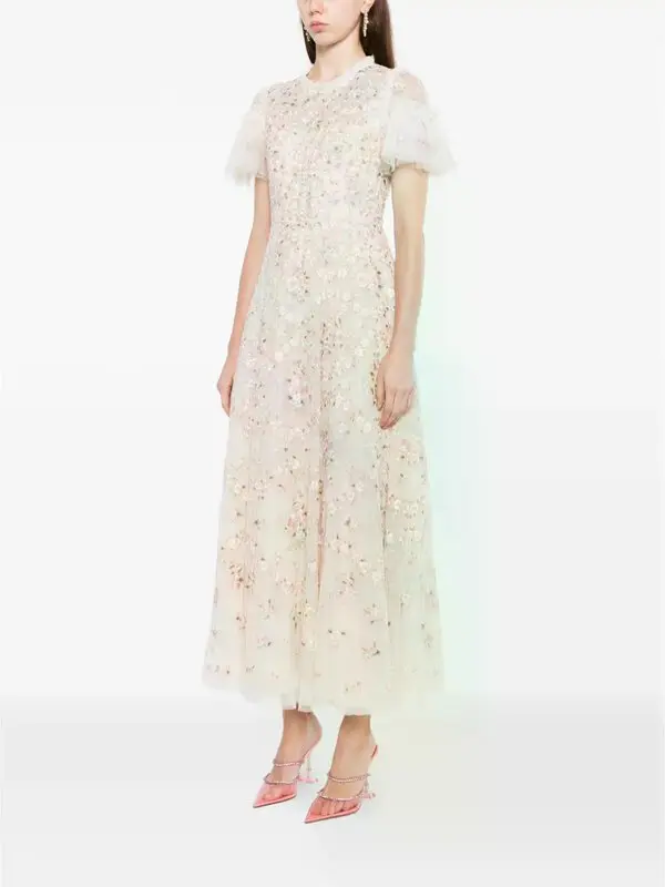 NEEDLE & THREAD Floral Waltz Ankle Gown