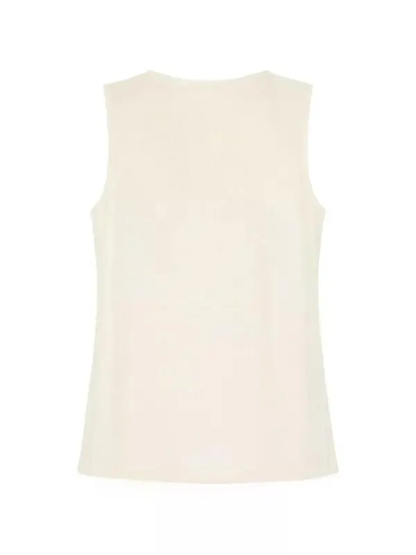 Fabiana Filippi V-neck Sleeveless Blouse - White
