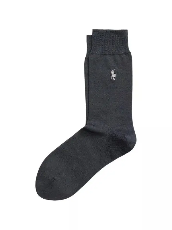 Polo Ralph Lauren Embroidered-logo Socks - Grey