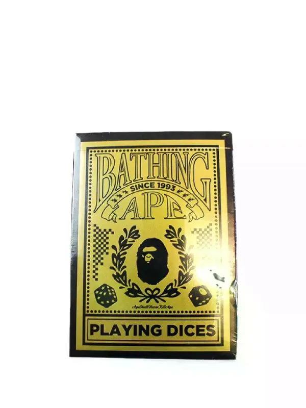 A BATHING APE Logo-print Playing Cards - Gold