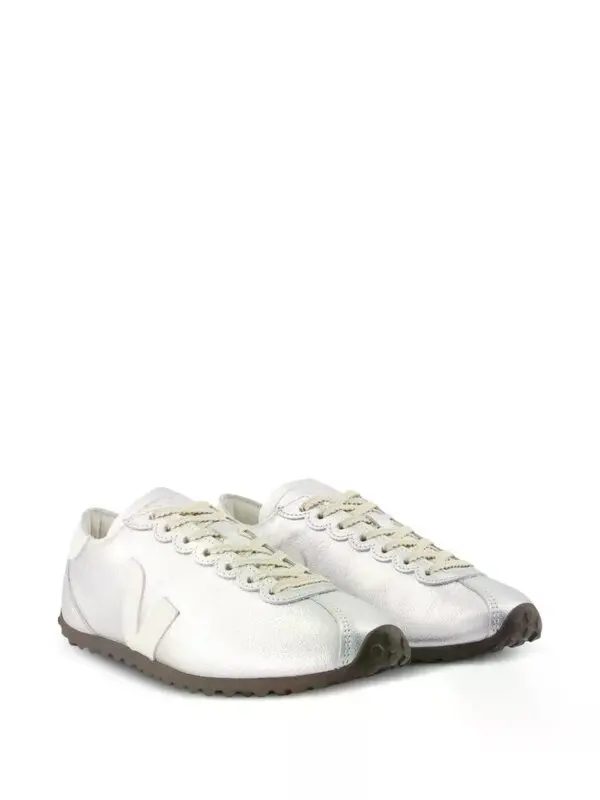 VEJA Cateyes Leather Sneakers - Silver