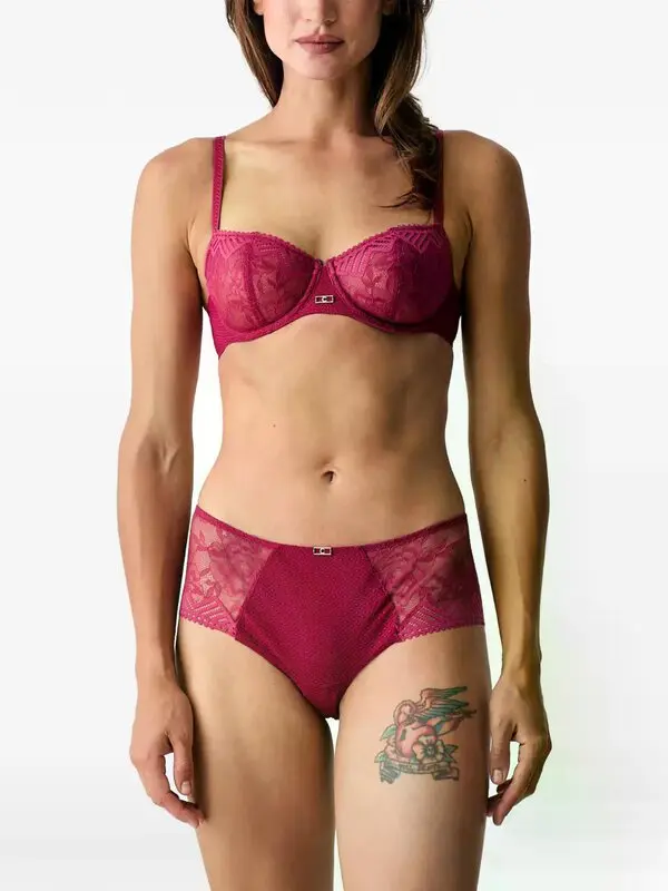 Chantelle Lace-overlay Underwired Bras - Pink