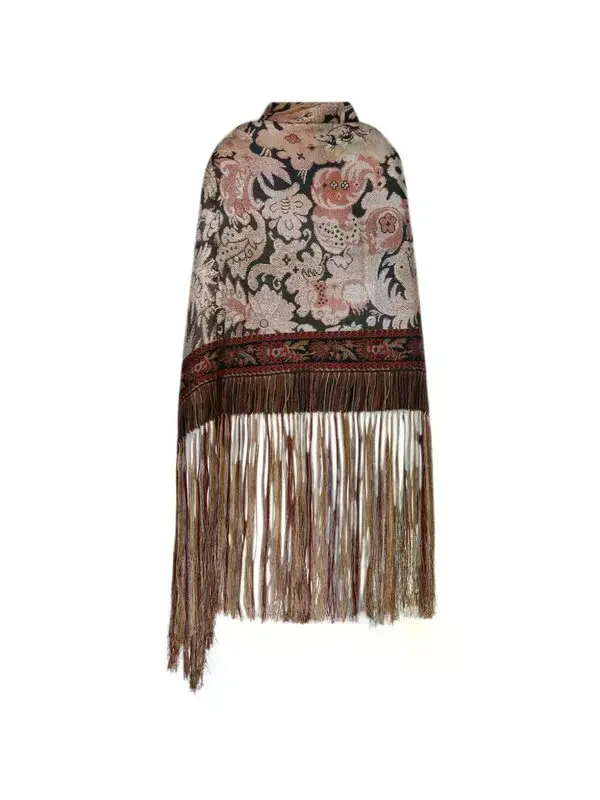 PIERRE-LOUIS MASCIA Floral-jacquard Fringed Scarf