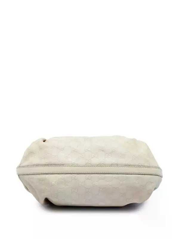 Gucci Embossed Leather Tote Bag - White