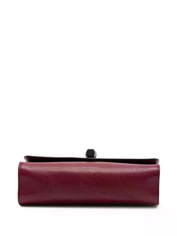 Gucci Bamboo Twist Lock Crossbody Bag - Red