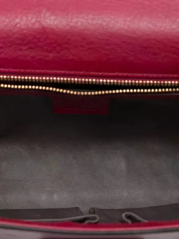 Gucci Bamboo Twist Lock Crossbody Bag - Red