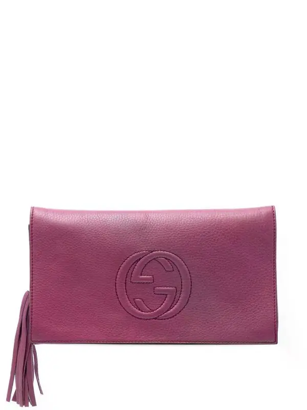 Gucci 2016-2026 Leather Soho Disco Clutch Bag - Pink