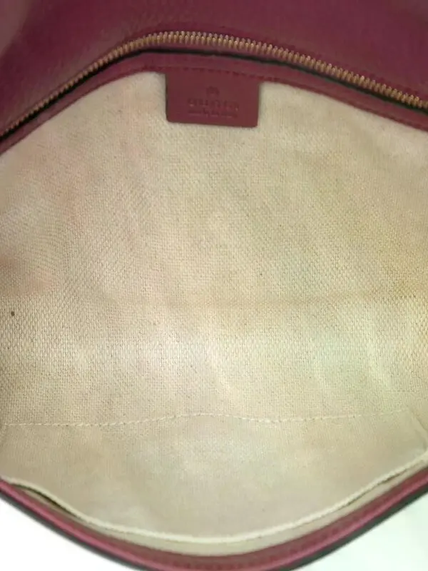 Gucci Leather Soho Disco Clutch Bag - Pink