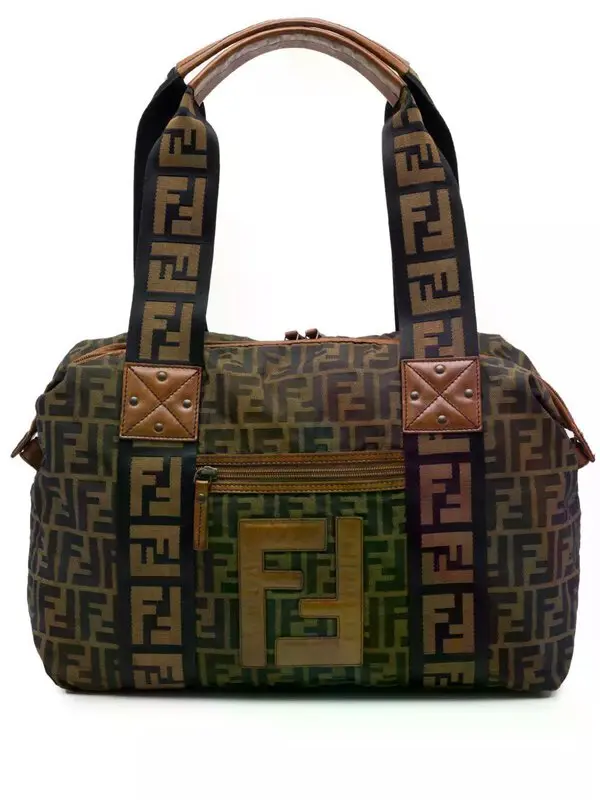 Fendi 2000-2010 Zucca Canvas Tote Bag - Brown