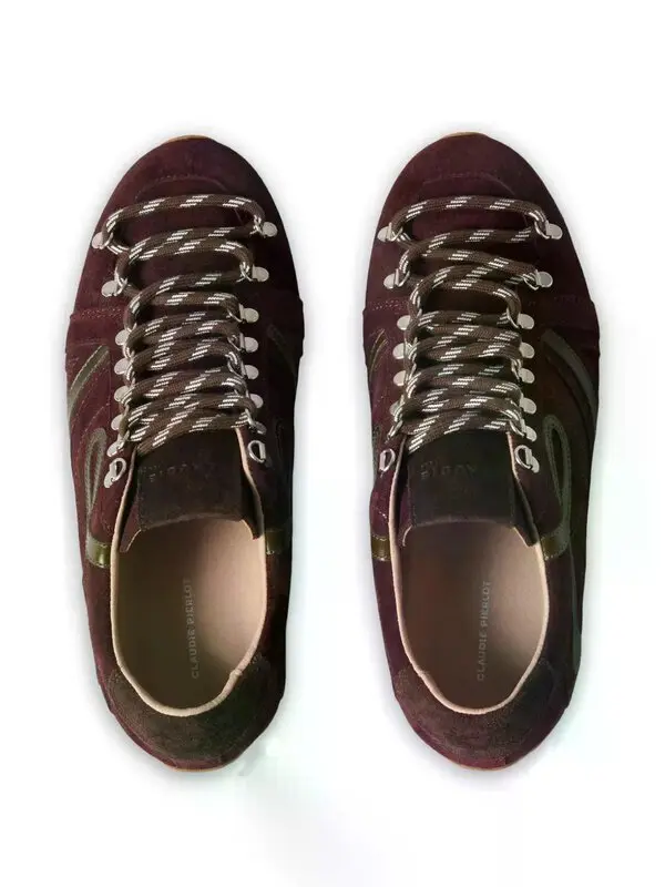 Claudie Pierlot Burgundy Suede Swing Trainers - Purple