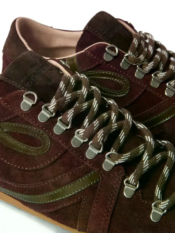 Claudie Pierlot Burgundy Suede Swing Trainers - Purple