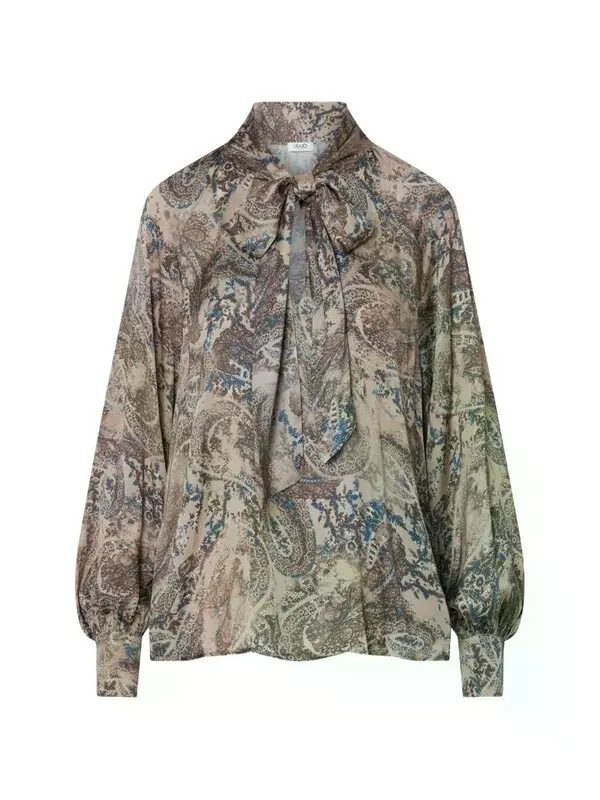 Liu Jo Printed Satin Blouse - Neutrals