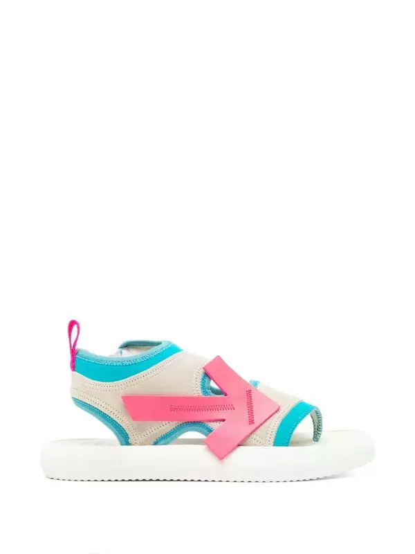 Off-White Arrows-motif Panelled Sandals - Grey