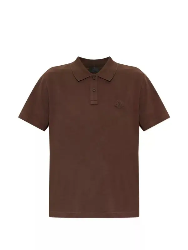 Moncler Logo-patch Polo Shirt - Brown