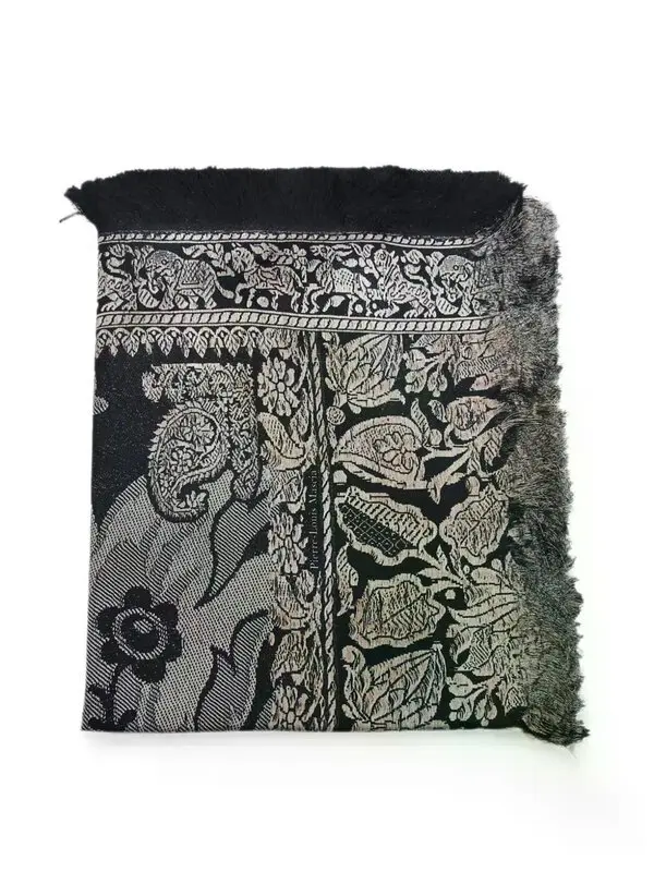 PIERRE-LOUIS MASCIA Aloeuw Patterned-jacquard Frayed Scarf