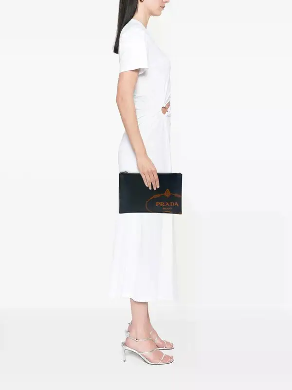 Prada Saffiano Leather Clutch Bag