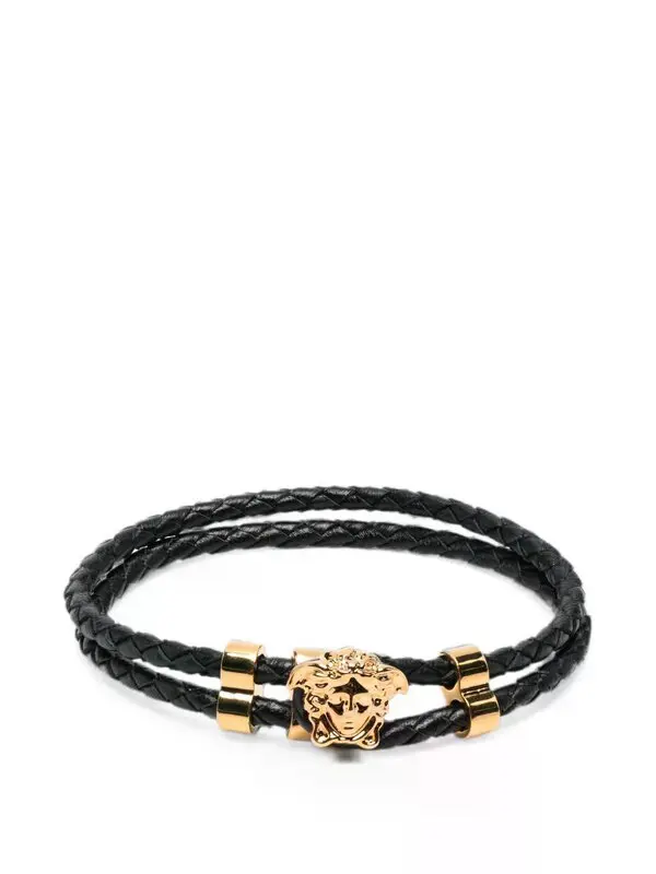 Versace Leather Bracelet - Black