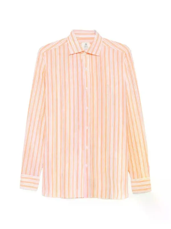 LUIGI BORRELLI Rio Stripe-pattern Shirt - Orange