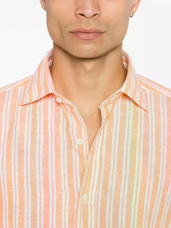 LUIGI BORRELLI Rio Stripe-pattern Shirt