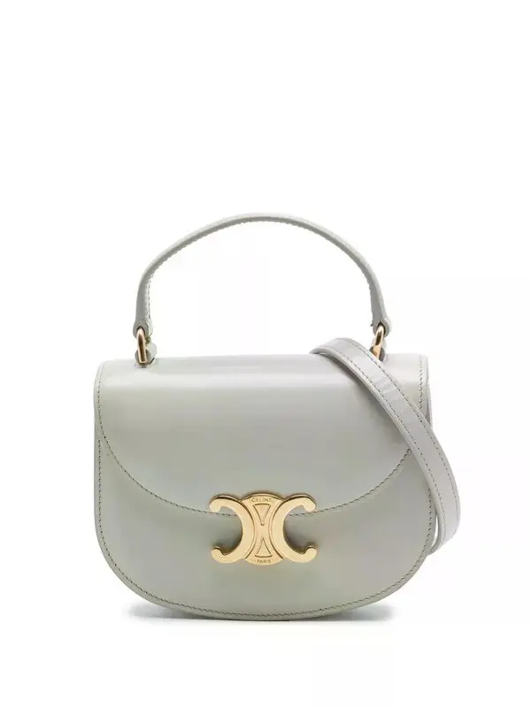 Celine Shiny Calfskin Besace Clea Satchel - Grey
