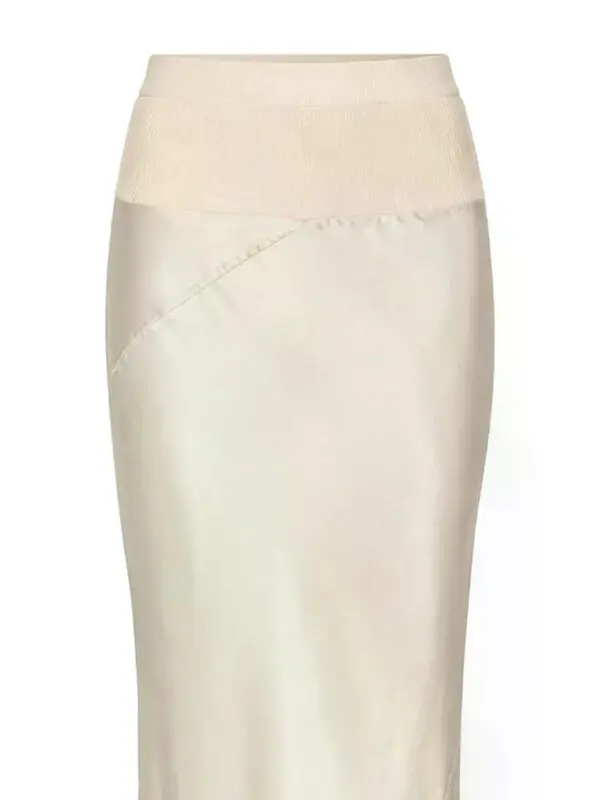 Rick Owens Satin Slim Maxi Skirt