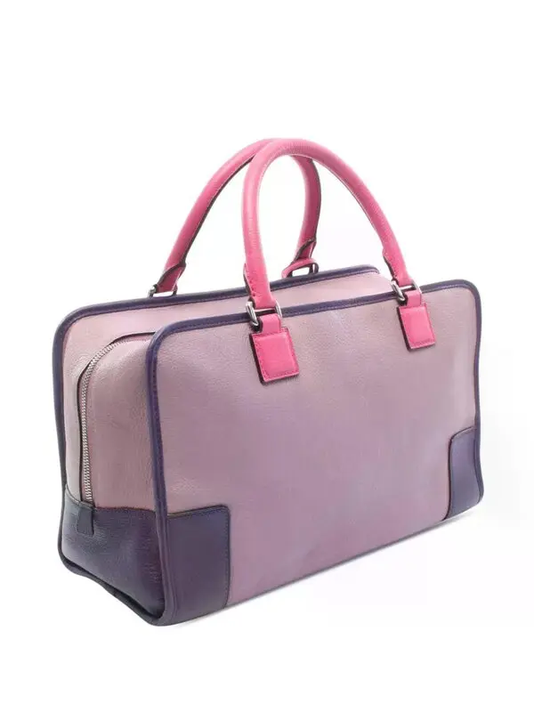 Loewe Tricolor Goatskin Amazona 36 Handbag - Purple