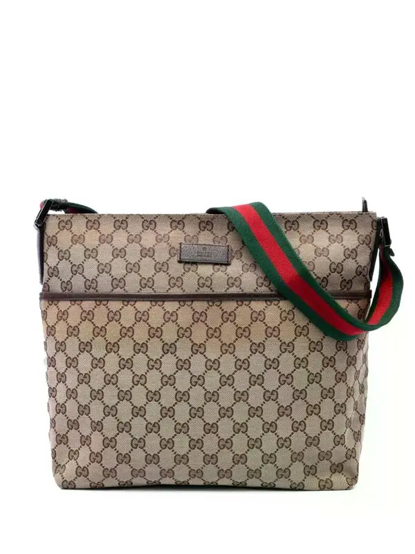 Gucci 2016-2026 Gg Canvas Web Crossbody Bag - Neutrals
