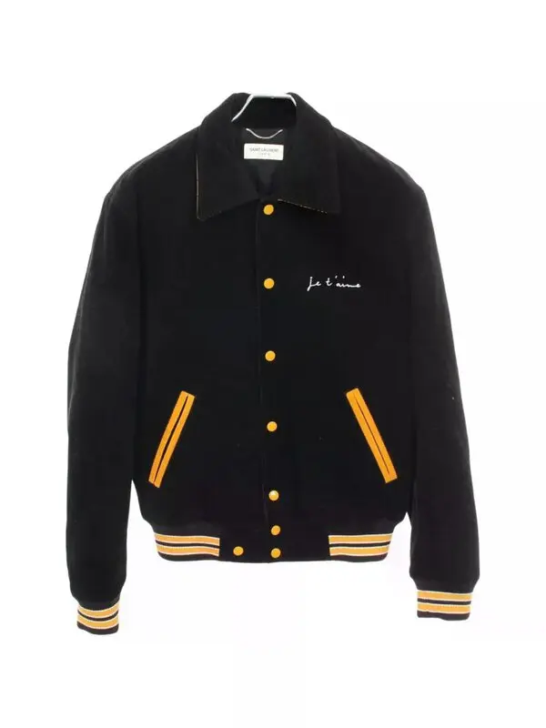 Saint Laurent Embroidered Long-sleeve Jacket - Black