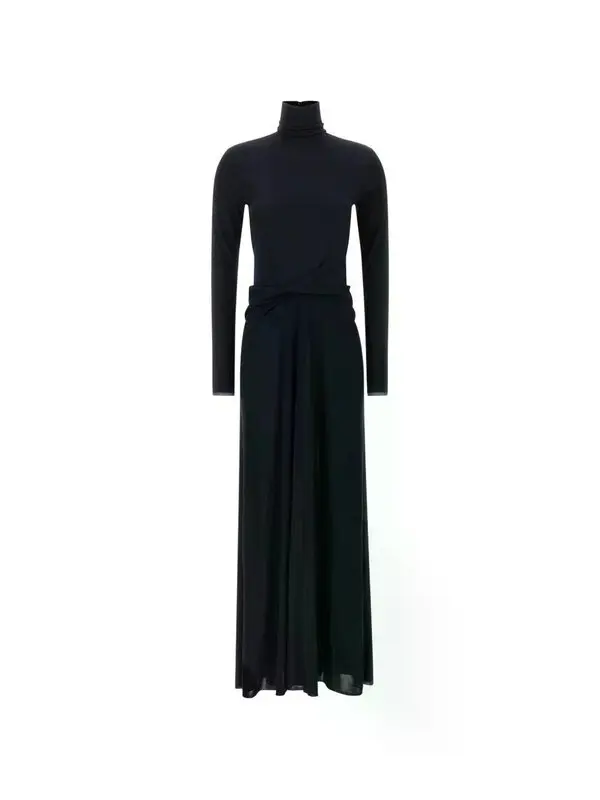 Fabiana Filippi High-neck Maxi Dress - Blue