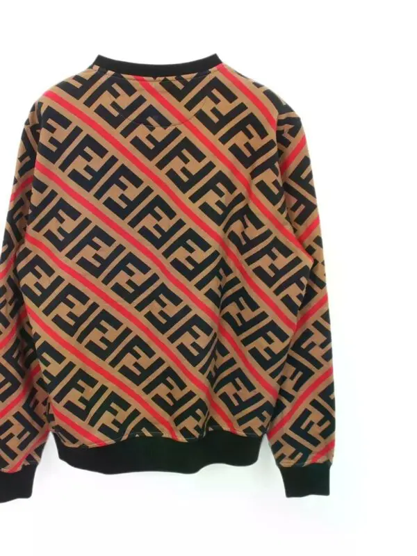Fendi Monogram Pattern Crew Neck Sweater - Neutrals