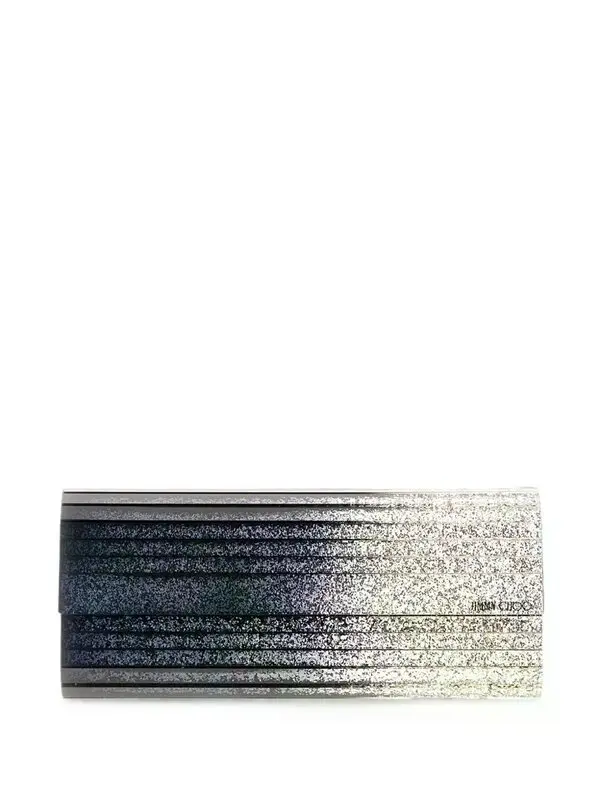 JIMMY CHOO Sweetie Glitter-effect Clutch Bag - Silver