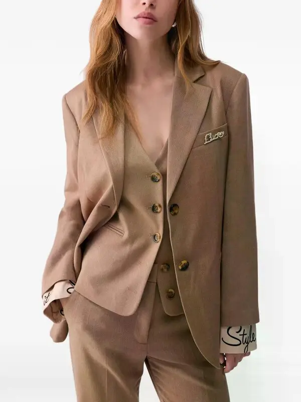 Liu Jo Herringbone Fabric Blazer