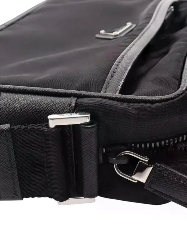 Prada Saffiano Trimmed Tessuto Camera Bag