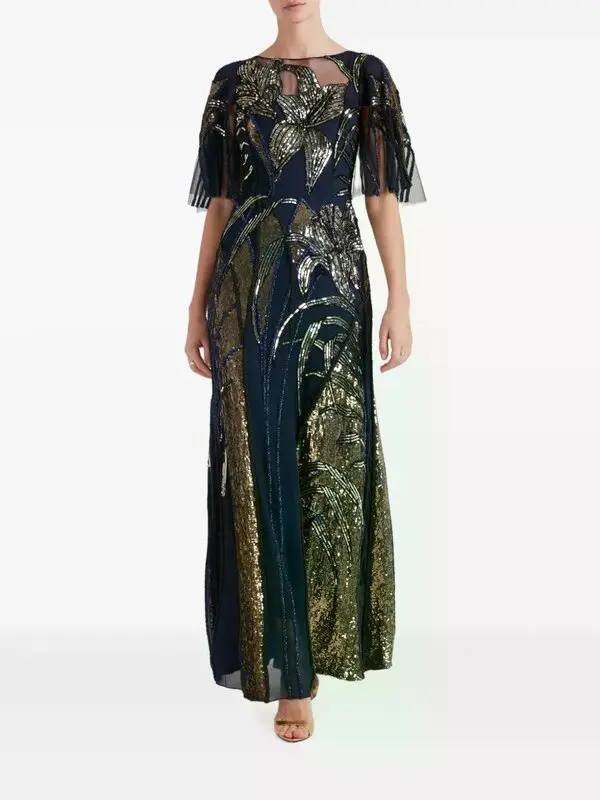 TEMPERLEY LONDON Sequin Embellished Mariana Maxi Dress