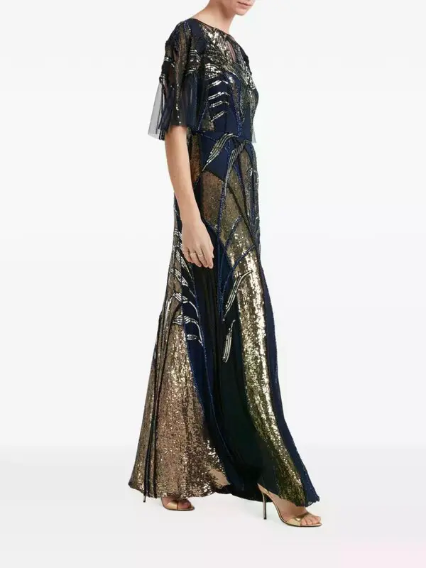 TEMPERLEY LONDON Sequin Embellished Mariana Maxi Dress