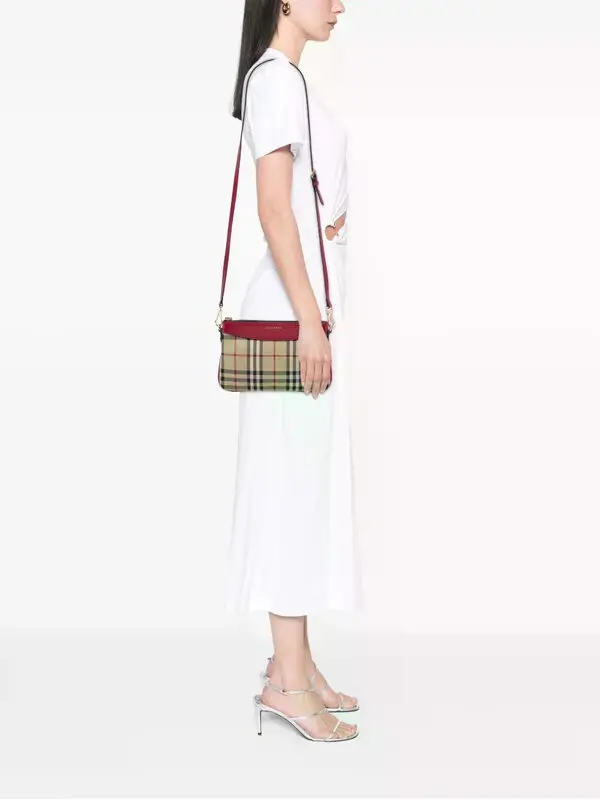 Burberry Haymarket Check Nylon Peyton Crossbody Bag