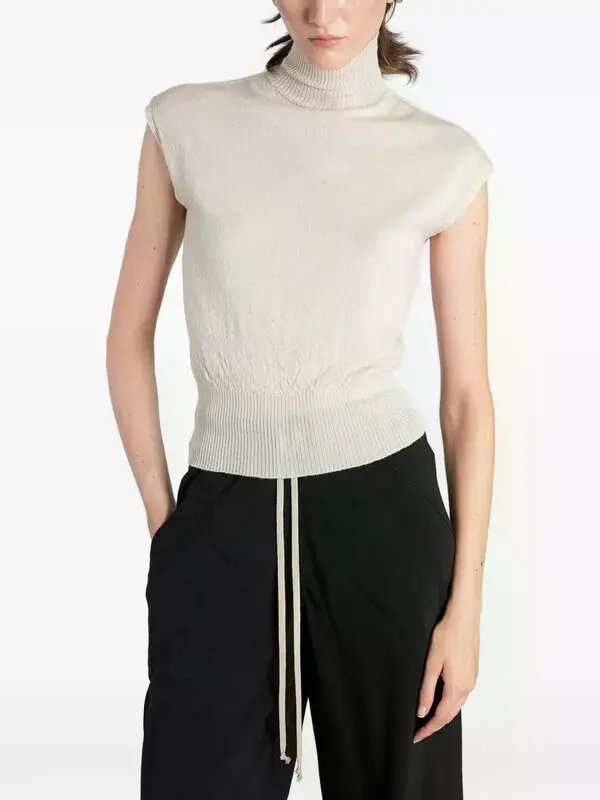 Rick Owens Ribbed Roll-neck Sweater - Neutrals