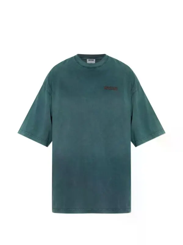 Moschino Embroidered-logo T-shirt - Green