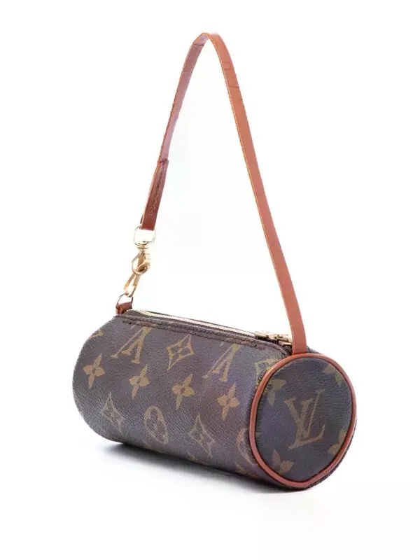 LOUIS VUITTON Monogram Papillon Pochette Handbag - Brown
