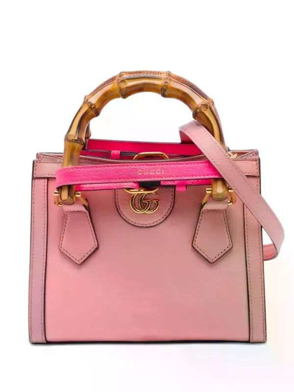 Gucci 2016-2026 Mini Calfskin Bamboo Diana Satchel - Pink